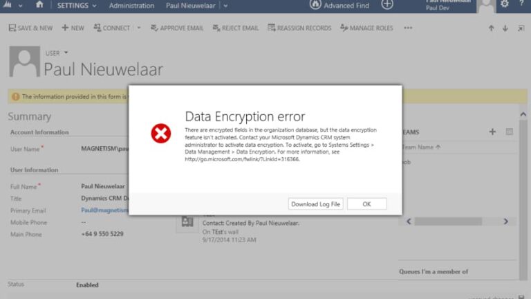رفع خطاهای رمزنگاری داده‌ها و بهینه‌سازی Microsoft Dynamics CRM * راهکارهای خلاق سایا